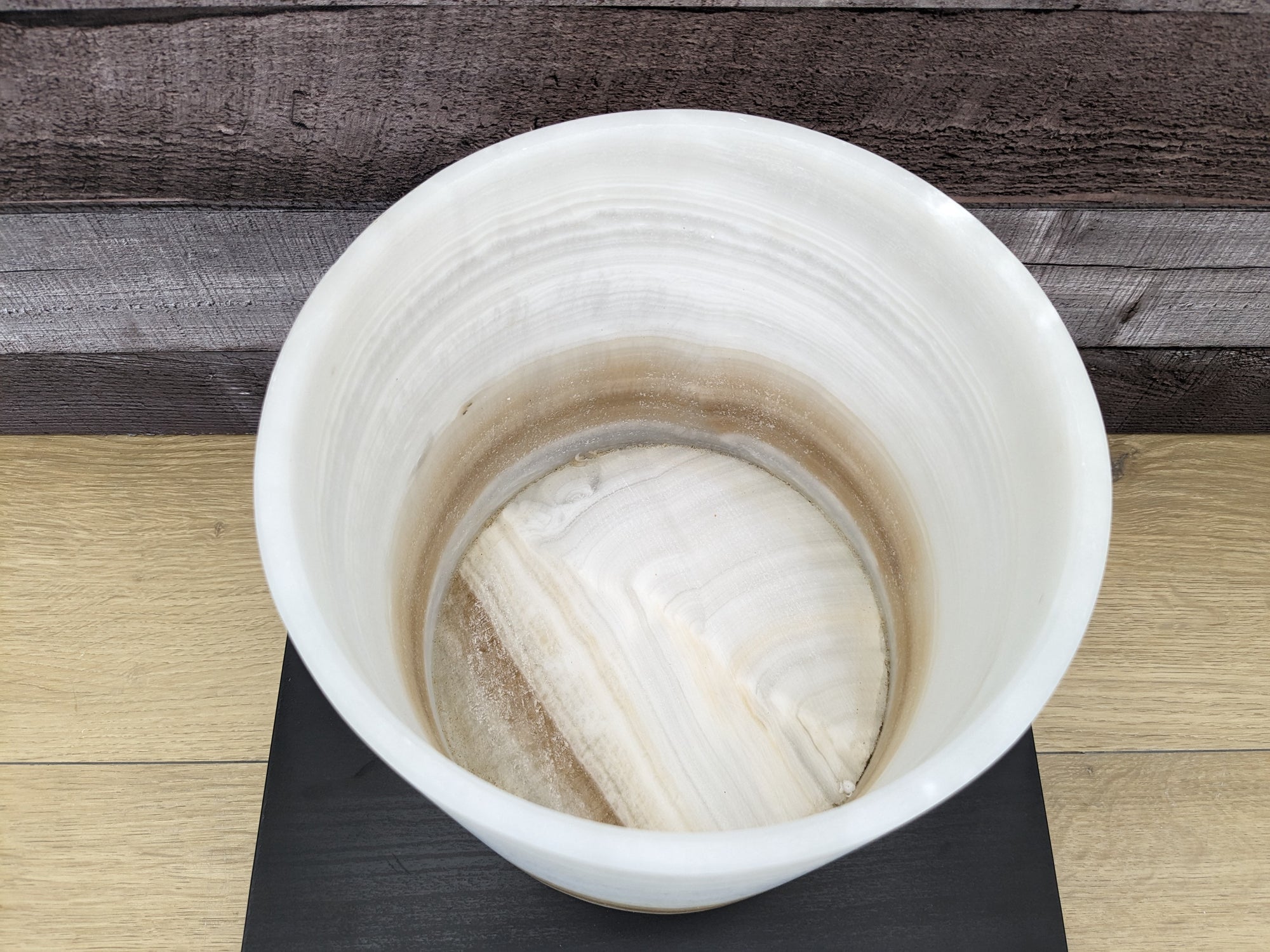Onyx Stone Waste Basket, Trash Bin, Rubbish Container