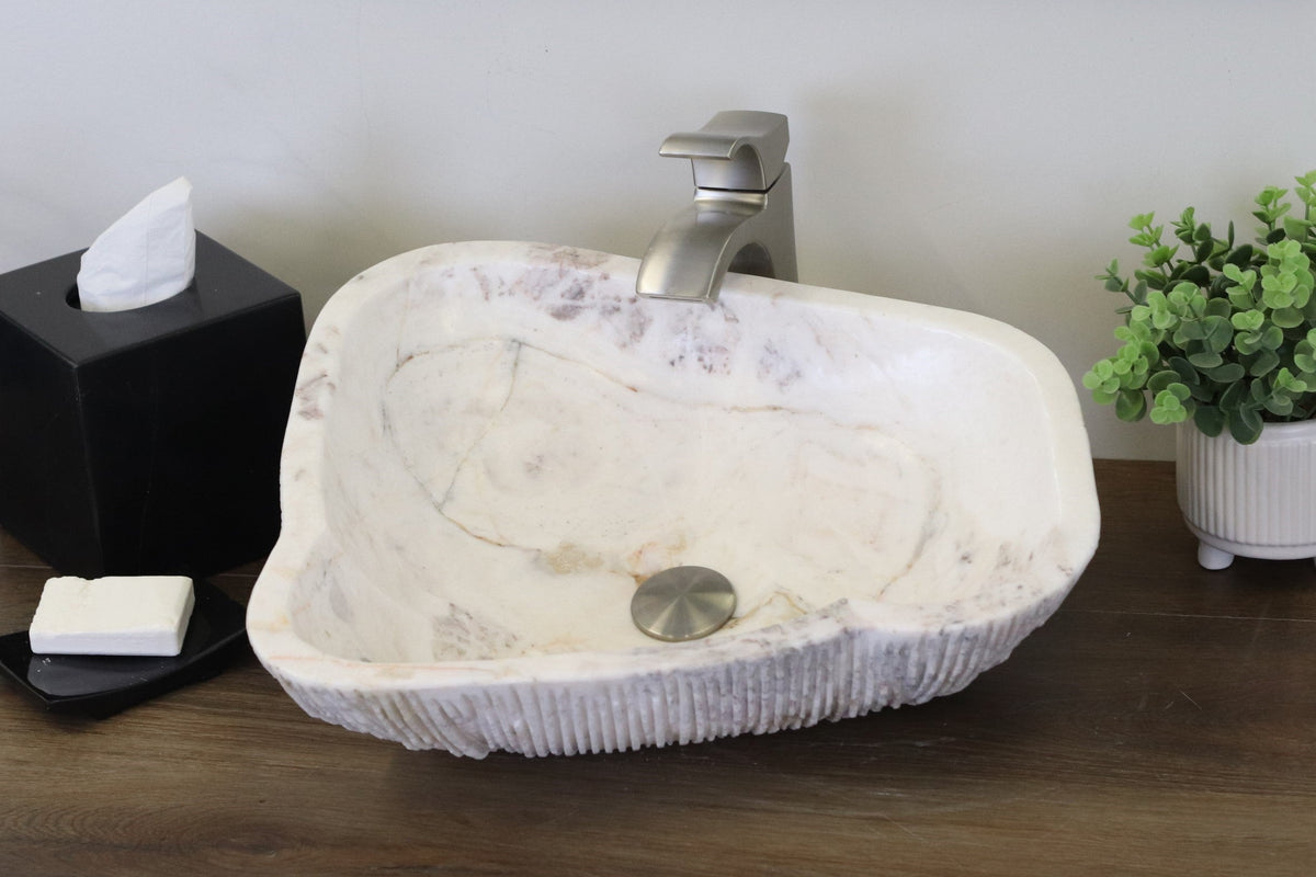 S12_22 Onyx Stone Vessel Bathroom Sink